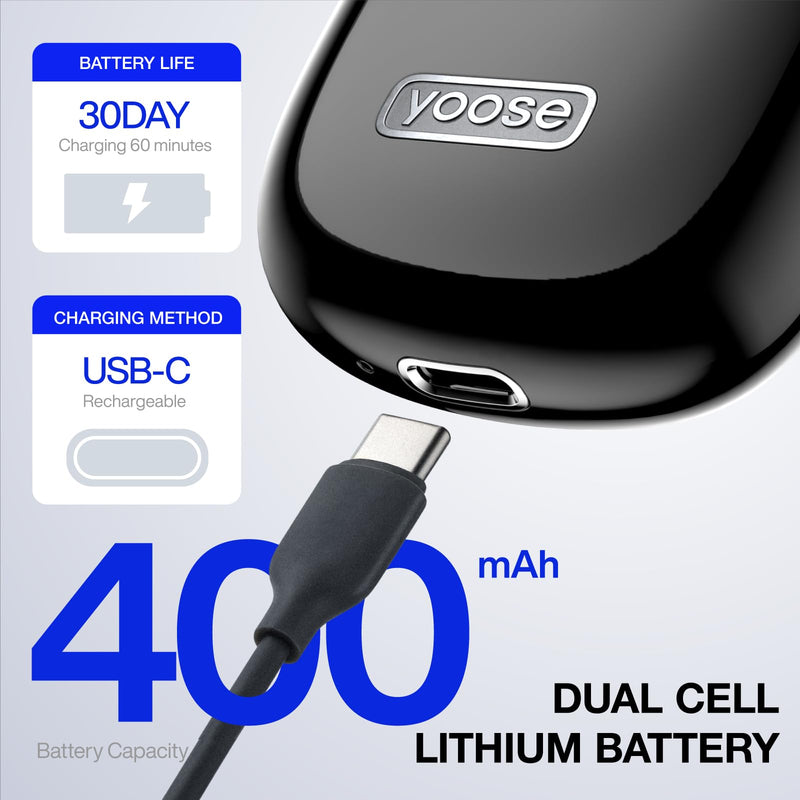 yoose Portable Alloy Mini Electric Shaver for Men,USB-C Travel & Gift ...